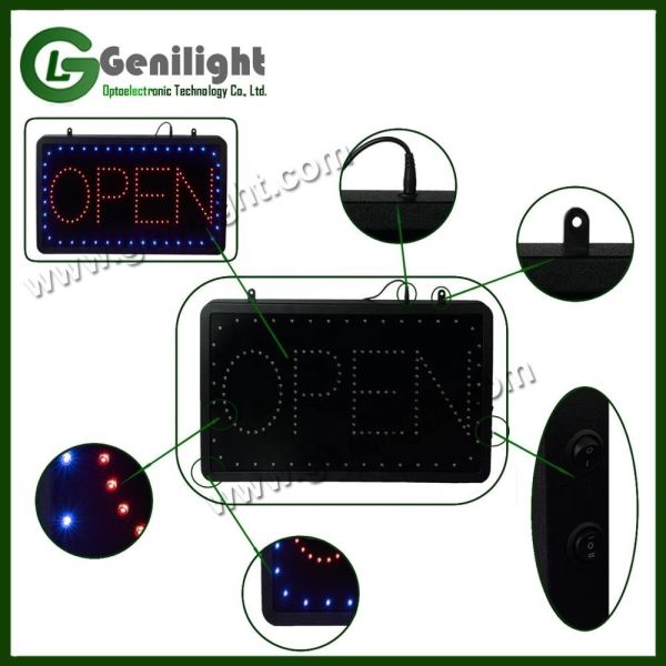 Quality Genilight Indoor 56*33cm DC12V LED Open Sign Pharmacy Program LED Display Panel for sale