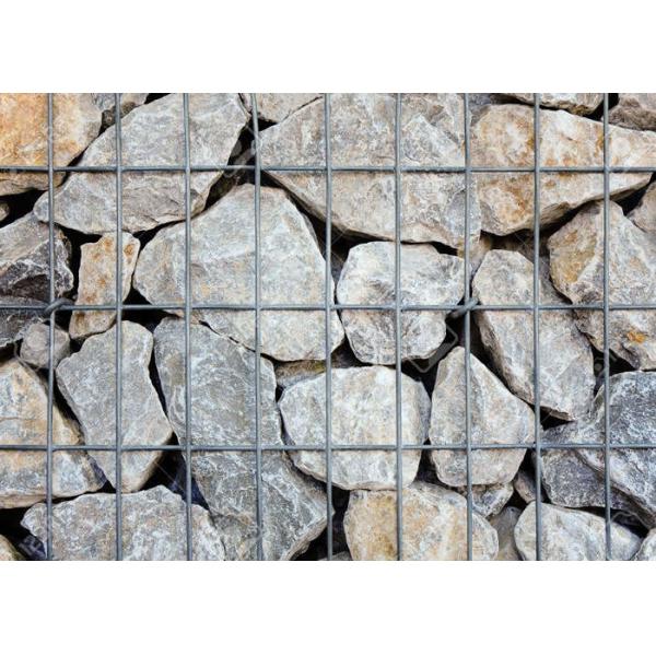 Quality Heavily Galvanized Welded Mesh Rock Filled Gabions 75×75mm Rustproof for sale