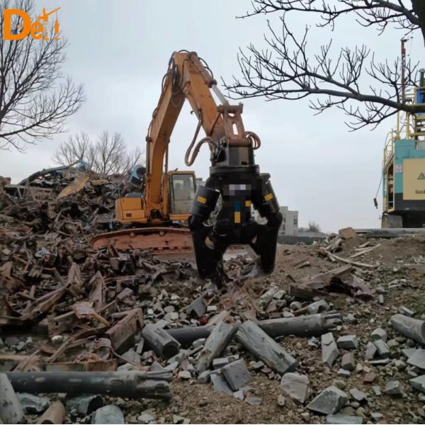 Quality Construction Machinery Parts Double Cylinder Excavator Shears For Cutting And Disassembling for sale