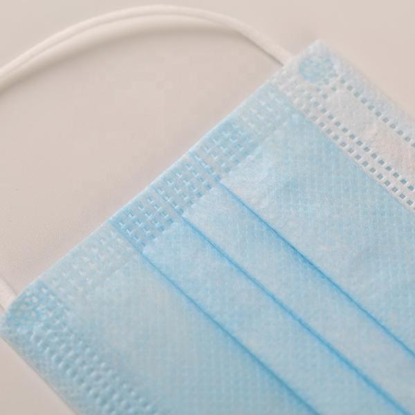 Quality Ears Wearing Blue 3 Ply Non Woven Face Mask for sale