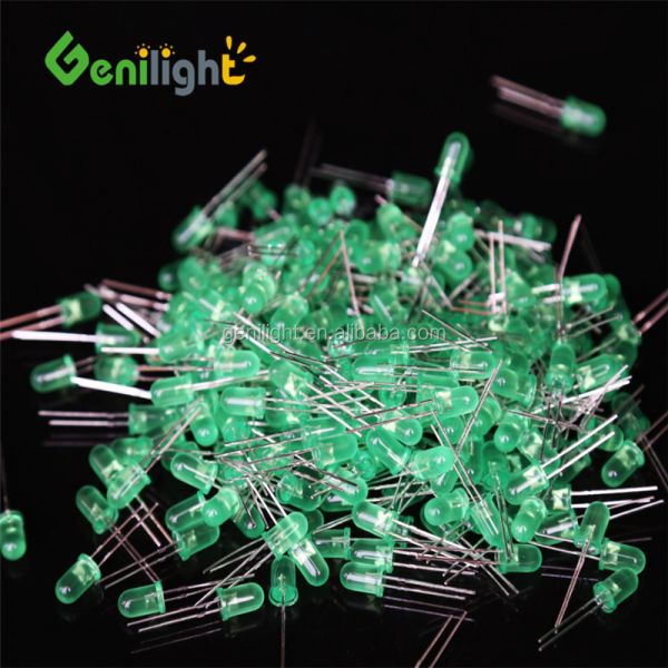 Quality 5mm Round Diode Genilight 8mm F8 LED Standard Transparent Electronic Components for sale
