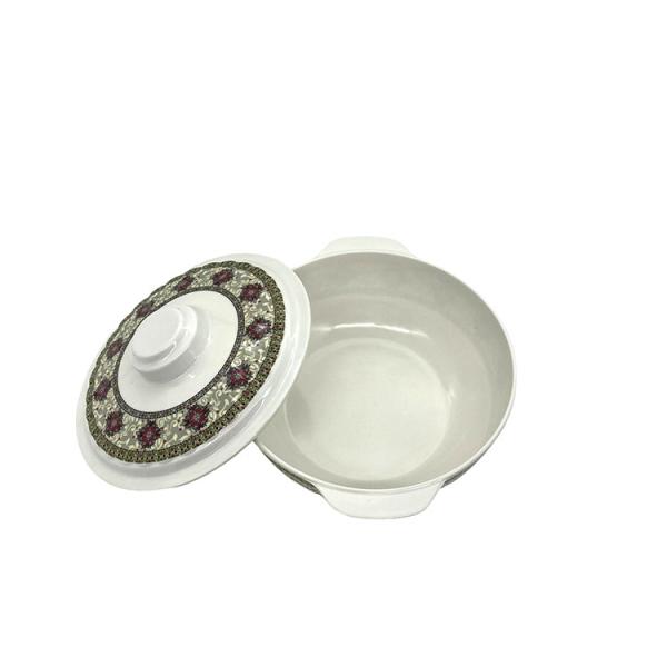 Quality Kitchenware Serving Melamine Bowl Lid Non Toxic Tasteless Ripple for sale