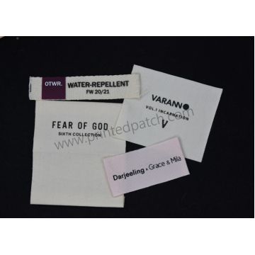 Quality Flag 0.4mm Silicone Rubber Labels On Black Polyester Tape for sale