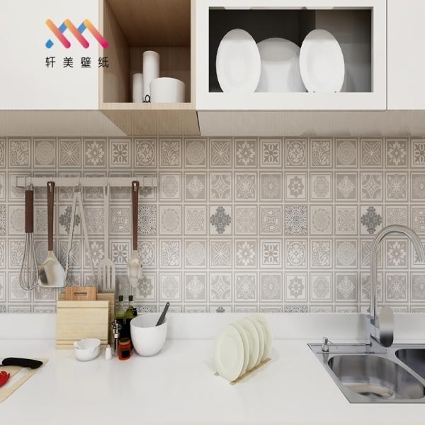 Quality Bathroom Wall Mosaic Tiles PVC Fireproof Self-Adhesive wallpaper for sale