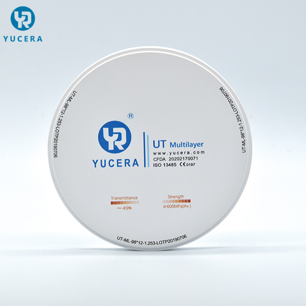 Quality Dental Lab Materials UT 49% Translucent Zirconia Blocks for sale