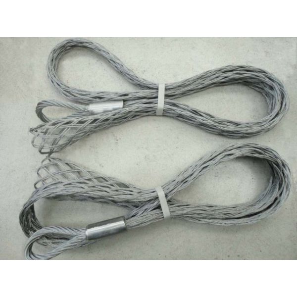 Quality 10kN Rated Load Wire Mesh Grip Cable Sock 2m Long for 10-25mm OPGW Cables | Heavy-Duty Conductor Pulling Tool for sale