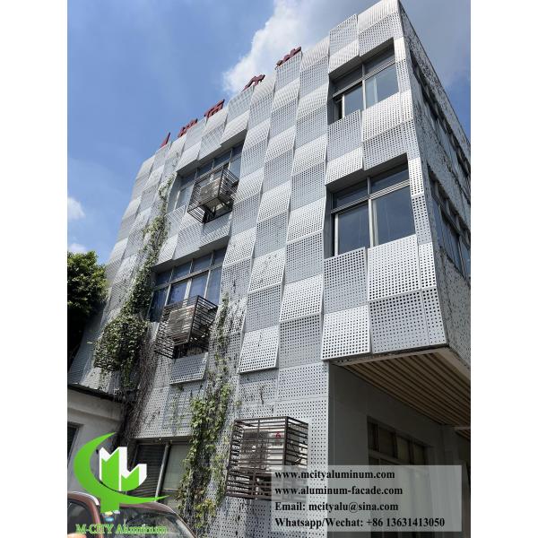 Quality 3mm Thickness Powder Coated Aluminum Cladding Panel with Customizable Perforated for sale