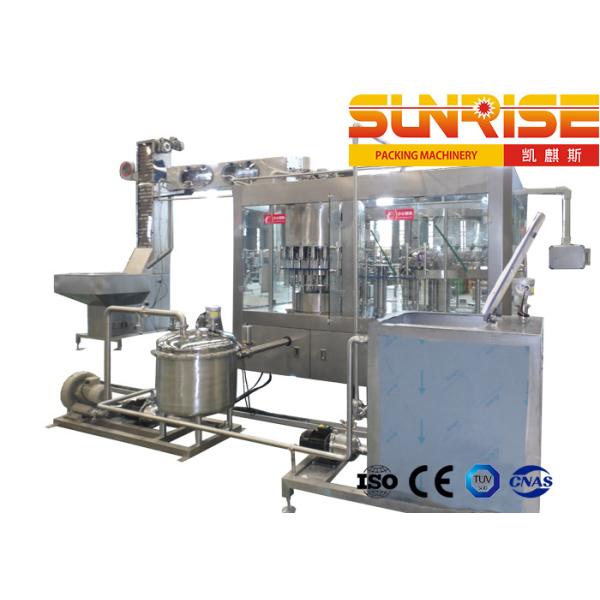 Quality 24 Flushing Heads Water Injection Machine , PET Bottled Water Line for sale