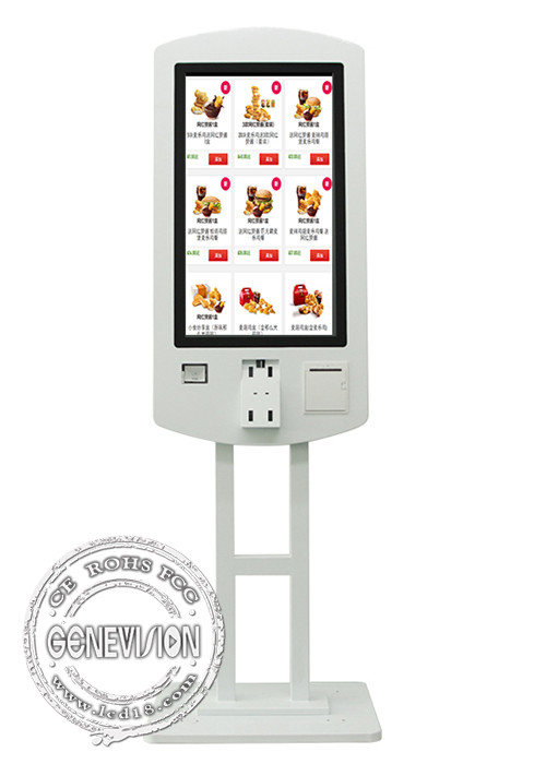 Quality Dual Screen Win10 32 Inch Capacitive Touch Screen Self Service Kiosk Macdonalds for sale
