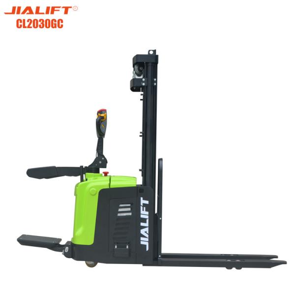 Quality Adjustable Electric Stacker Rated Traction Weight 2000kg 3030mm Motorized for sale