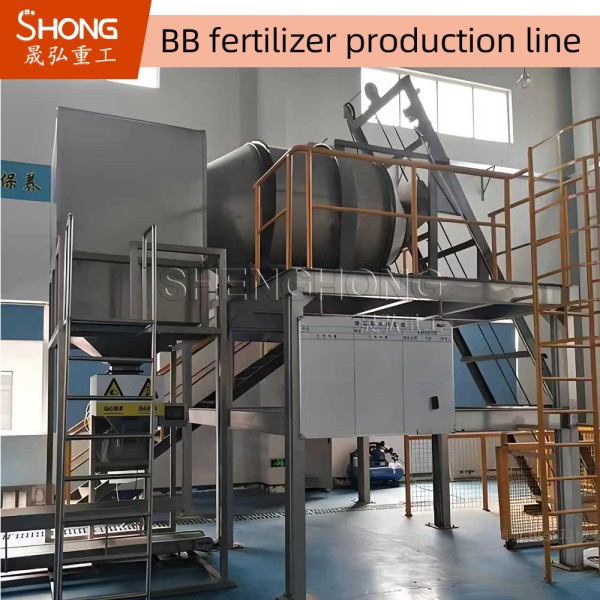 Quality 22kw BB Fertilizer Production Line with PLC Control for Uniform Mixing Fertilizer Blending Equipment for sale