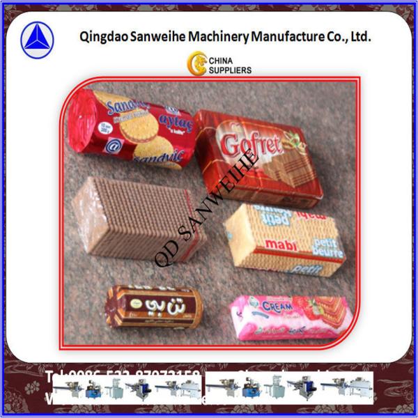 Quality Rice Cake Automatic Biscuit Packing Machine 3kw Automatic Cellophane Packing for sale