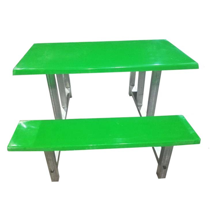 Quality Rectangular School Canteen 4 Seater Table And Chair Set for sale