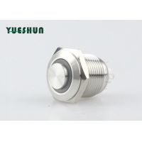 Quality 12 Volt LED Stainless Steel Push Button Switch 16mm Panel Mount High Head Ring for sale