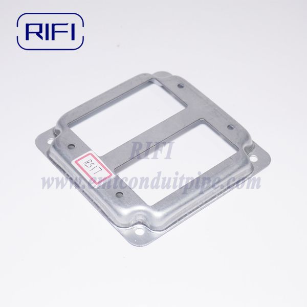 Quality 4" Square Metallic Surface Cover 2 Duplex Receptacle for sale