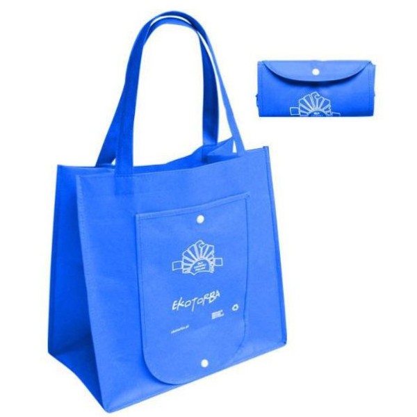 Quality Fold Away Reusable Collapsible Shopping Bag PP Non Woven Custom Logo for sale