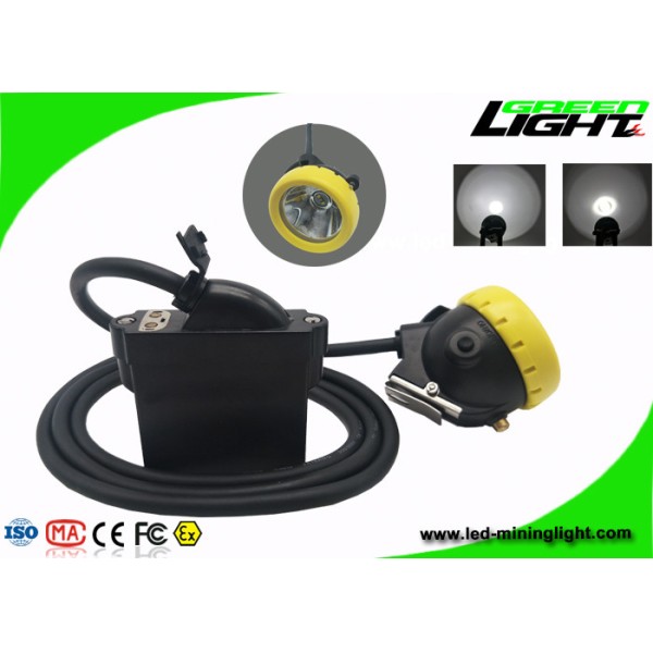 Quality 1.65m Cable Length Cordless Cap Lamp Mining Over 18 Hours Continous Discharge for sale