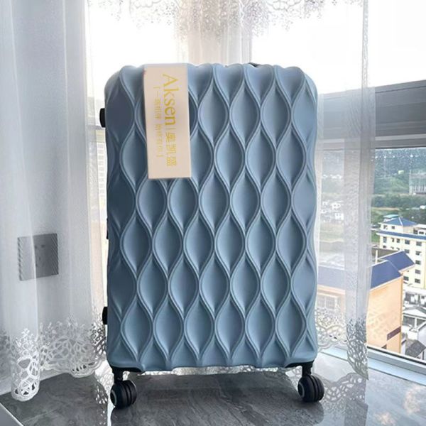 Quality Men Women Bird's Nest Pattern Luggage High Aesthetic Scratch-Resistant Quiet 360° Wheels 4 Spinner Wheels Black Suitcase for sale