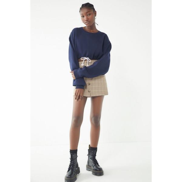 Quality Fall Drawstring Hem Cropped Sweatshirt for sale