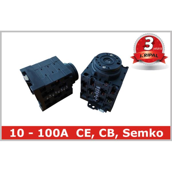 Quality 10 Position Rotary Switch , Manual Changeover Switch 63A 80A 100A for sale