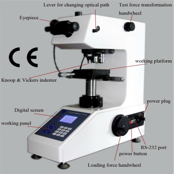 Quality Hv0.3 - Hv10 Manual Turret Digital Vickers Hardness Testing Machine for sale