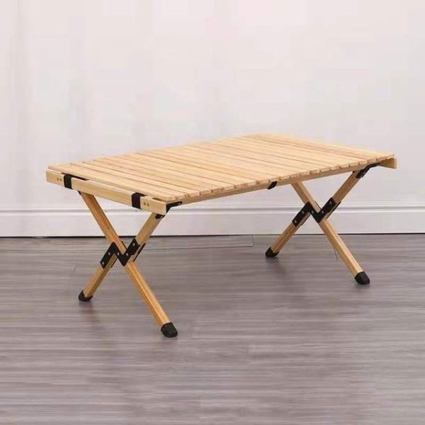 Quality Outdoor Solid Wood Egg Roll Picnic Dining Table for Easy Assembly and Cleaning for sale