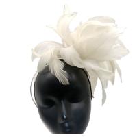Quality 15*30 cm Goose Feather Flower Mount with Wire Accessory Versatile for sale