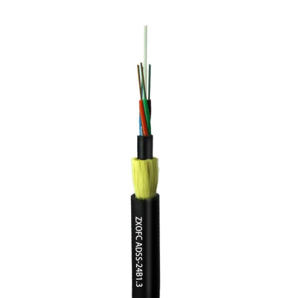 Quality Reinforced Kevlar ADSS Optical Cable Light Weight Large Span Lengths for sale