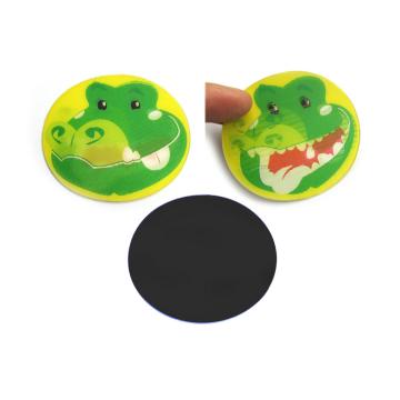 Strong Paper Printing Animal Round Personalized Fridge Magnets Cartoon Style