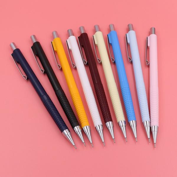 Quality Multiple Colors Plastic Automatic Press Pencil With Eraser Top Custom Logo for sale