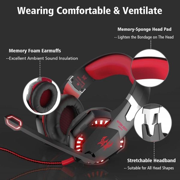 Quality Kotion Each g2000 2.2kohm 100mA Over Ear Gaming Headset for sale
