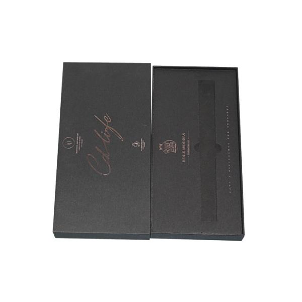 Quality OEM Cardboard Packaging Box , Rigid Set Up Gift Boxes UV Coating Black for sale
