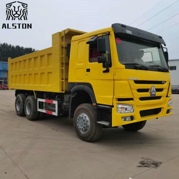 Quality Used Sinotruk Howo Dump Trucks 375hp Left Hand Driving for sale