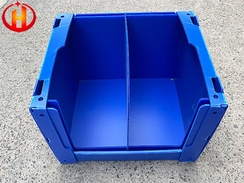 Quality Flat Foldable Correx Corrugated Plastic Box With Dividers Reusable for sale