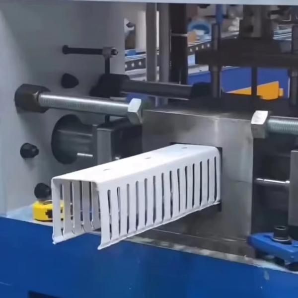 Quality China Shenzhen HYPET PVC High-speed Four Stations Cable Channel Making Machine/ PVC Wiring Duct Trunking Extrusion Production Line for sale