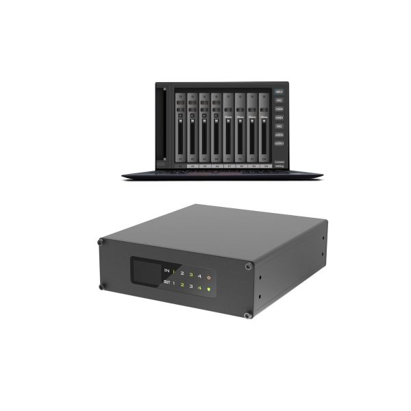 Quality POE Power Sypply 4CH Dante Audio Transmitter , DSP Processing Audio Interface for sale