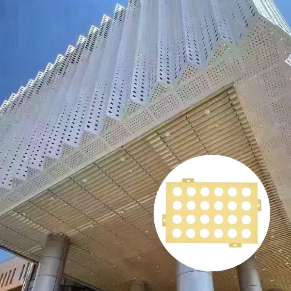 Quality Perforated Metal Cladding Panels Customized Size Aluminum Metal Wall Panels for sale