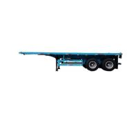 China 20FT 2 Fuwa Axle Semi Truck Flatbed Trailer 13t factory