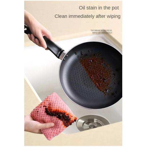 Quality Stainless Steel Microfiber Kitchen Cleaning Cloth 25x25cm for sale