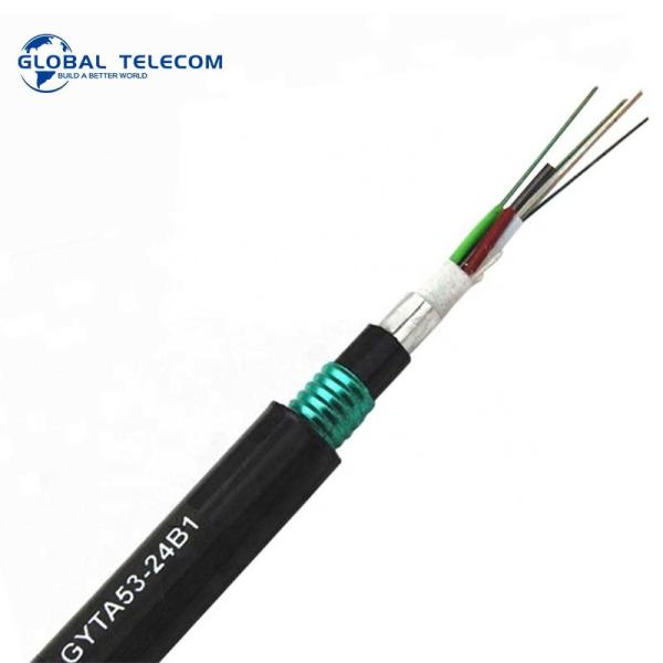 Quality Underground G652D Single Mode Outdoor Fiber Cable Double Jacket Armored PE for sale