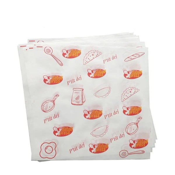 Quality Custom Printed Hotdog Wrappers Greaseproof Wrap Kraft Paper Anti Fat Food Packaging for sale