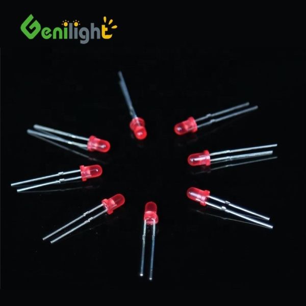 Quality 3Mm F3 Red LED Diode DC3V 20MA Ampoule Lampes Composants Current Max None for sale