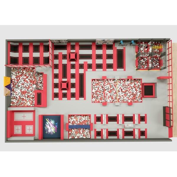 Quality Customized Free Jumping Trampoline Park Zone Exercise Equipment With Foam Pit for sale