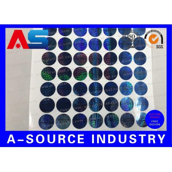 Quality Blue Custom Holographic Stickers With Security Codes And Serial Number for sale