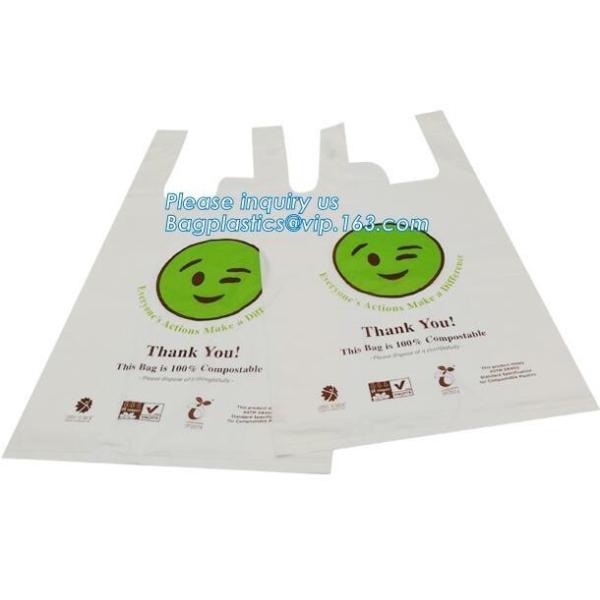 Quality Compostable Disposable Biodegradable Plastic Custom Printed Flat Garbage Bag, for sale