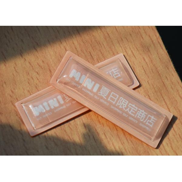 Quality Garments 1.0mm Clear TPU Embossed Patch With White Custom Logo for sale