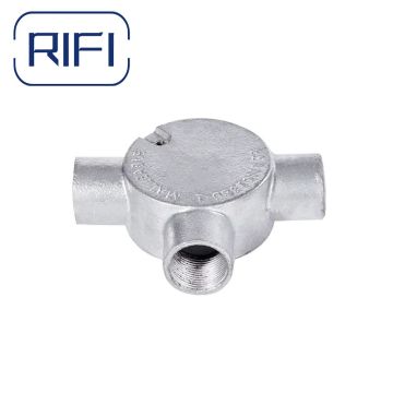 Quality Tee 3 Way Hot Dip Galvanised Circular Junction Box For Electrical Installations for sale