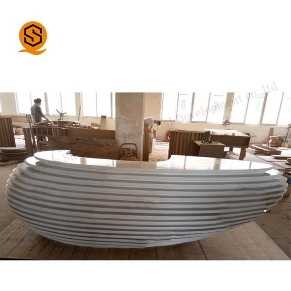 Quality Artificial Stone Modern Hotel Reception Desk Customized Requirement for sale