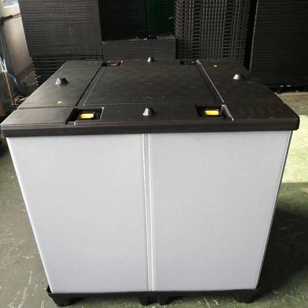 Quality Durable 100L Plastic Coaming Box Lightweight PP Plastic Folding Container for sale