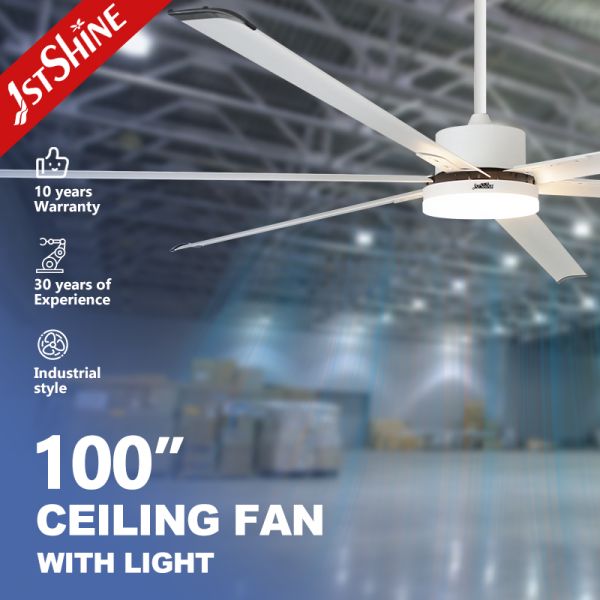 Quality 70/80/100 Inch Large Industrial Ceiling Fan with LED Light Option and DC Motor for Powerful Airflow for sale